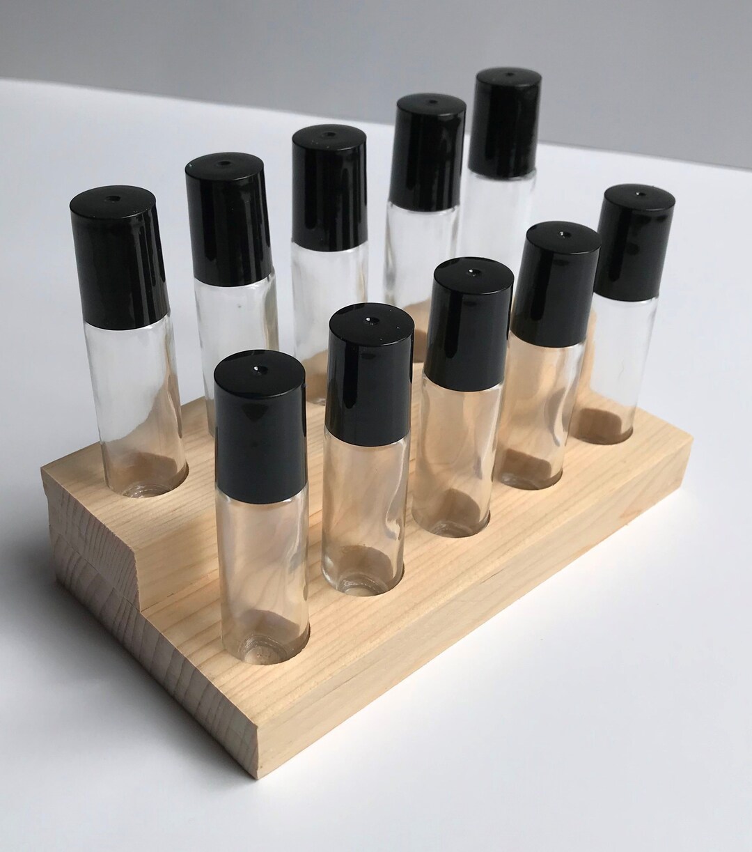 Rollerball Bottle Wood Display Wooden Roll on Bottle Holder Mulit Level ...