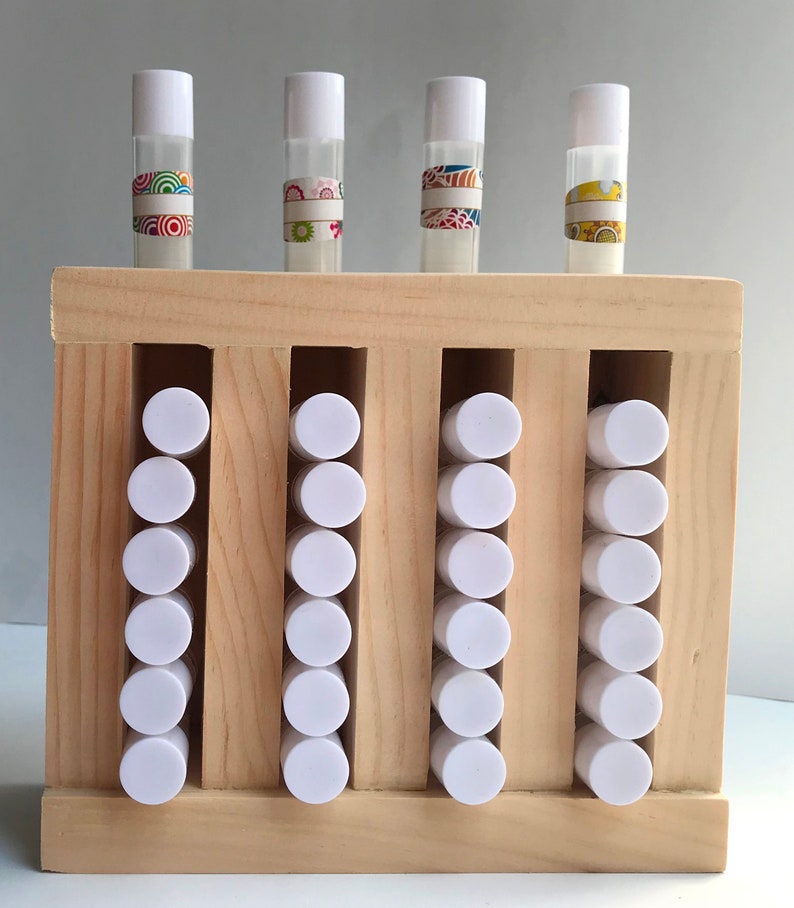 Lip Balm Tube Display 4 Slots Wooden Lip Balm Tube Tower - Etsy