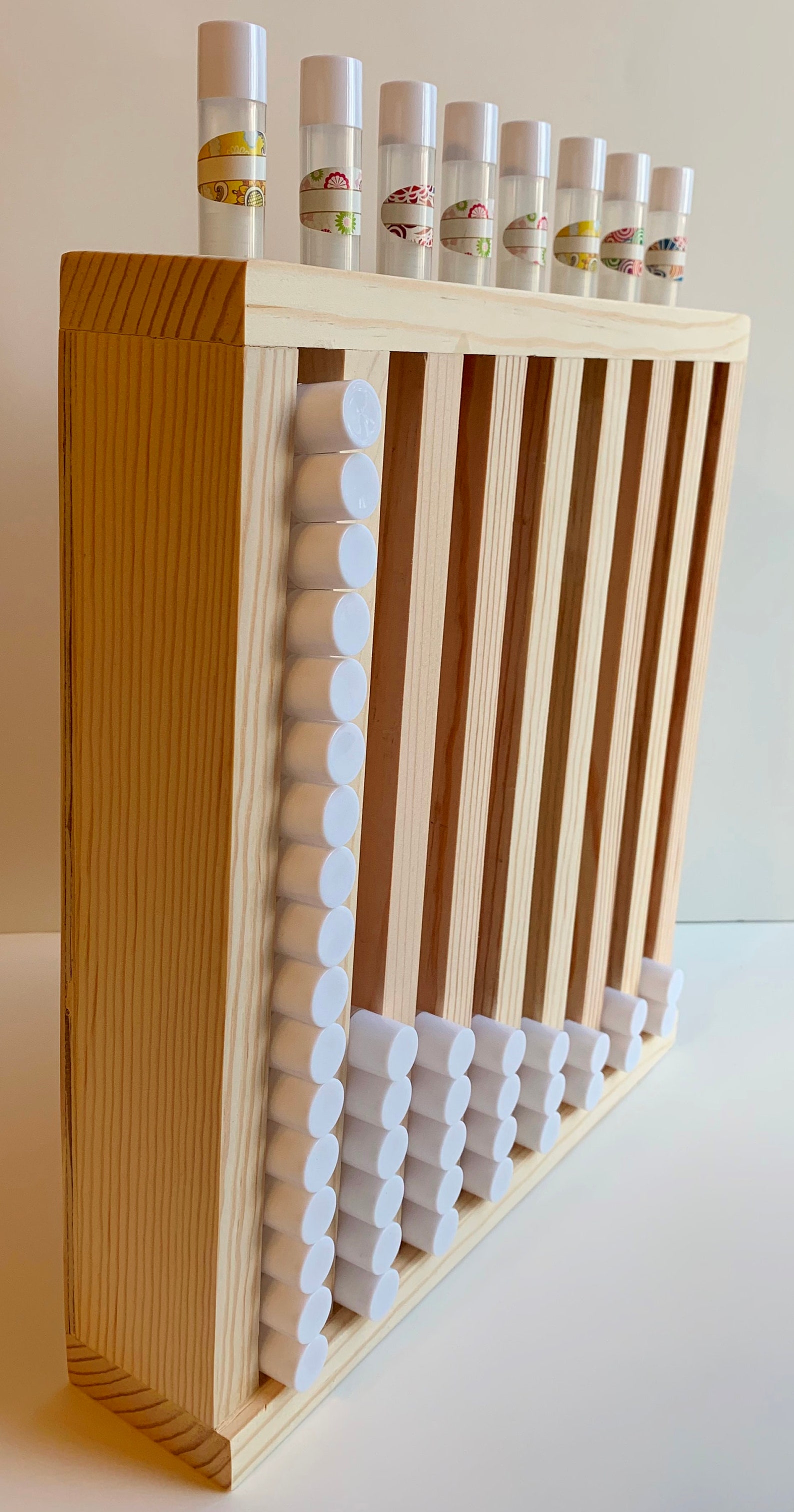 Lip Balm Tube Display Tower Wooden Lip Balm Tube Holder 8 Slot - Etsy