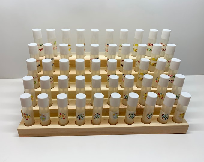 Lip Balm Tube Holder Lip Balm Display Wooden Multi Level Lip Balm Display Holder Wood Lip Balm ...