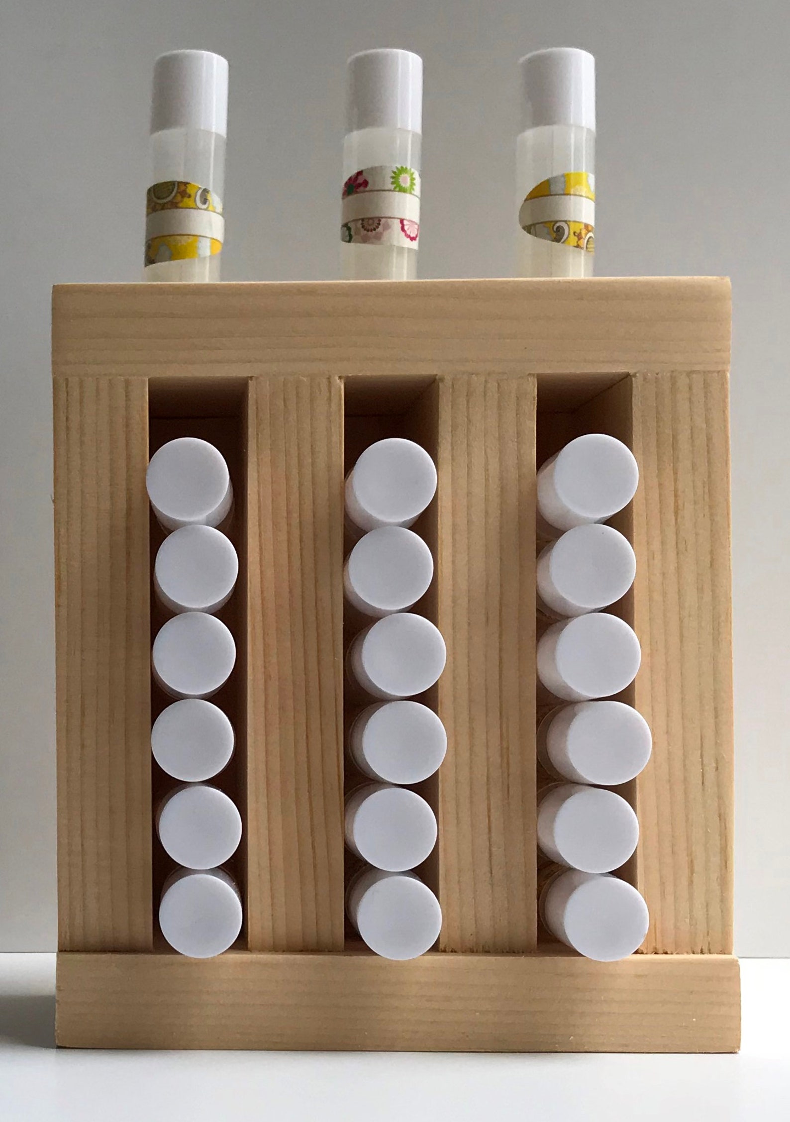 Lip Balm Tube Display 3 Slots Wooden Lip Balm Tube Tower - Etsy Australia