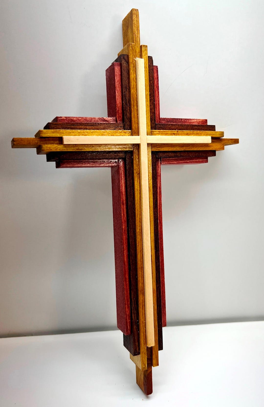 Cross Wooden Cross Layered Wood Cross Wood Crucifix Small Wooden Cross ...
