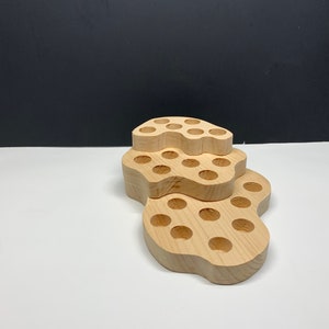 Lip Balm Tube Holder Waterfall Effect Lip Balm Display Wooden Multi Level Lip Balm Display ...