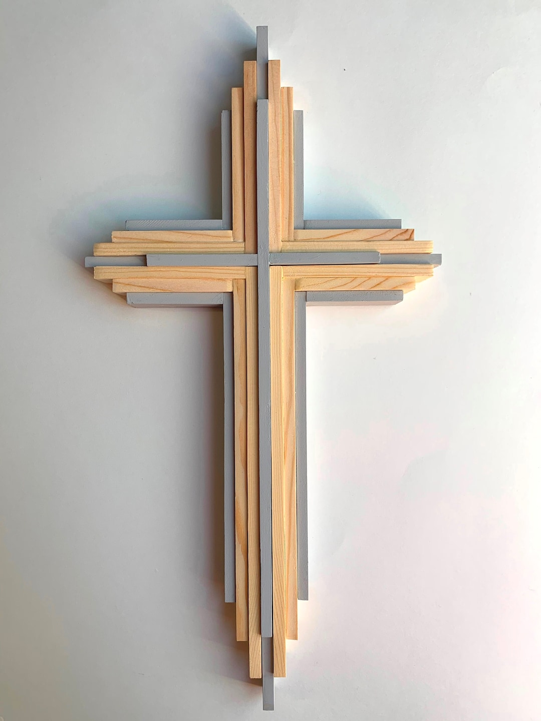 Cross Crucifix Handmade Wood Cross Wooden Crucifix Stained Layered ...