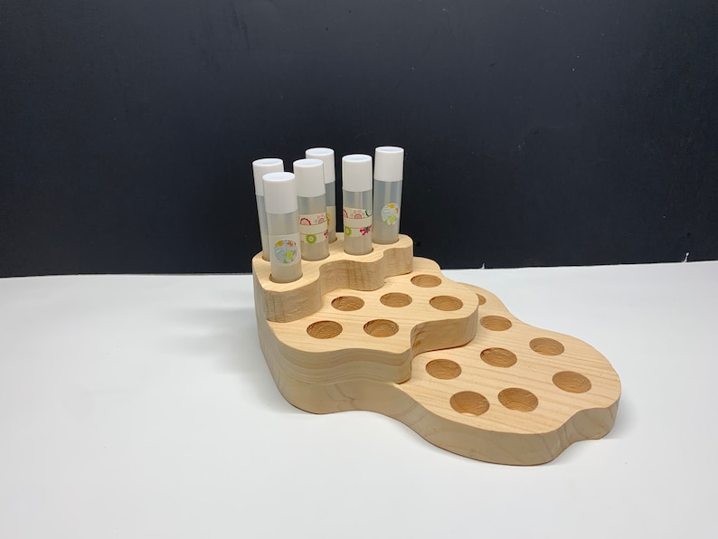 Lip Balm Tube Holder Waterfall Effect Lip Balm Display Wooden - Etsy