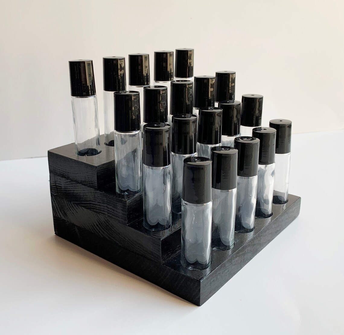 Rollerball Bottles Roll on Bottle Wood Display Black Elegant - Etsy