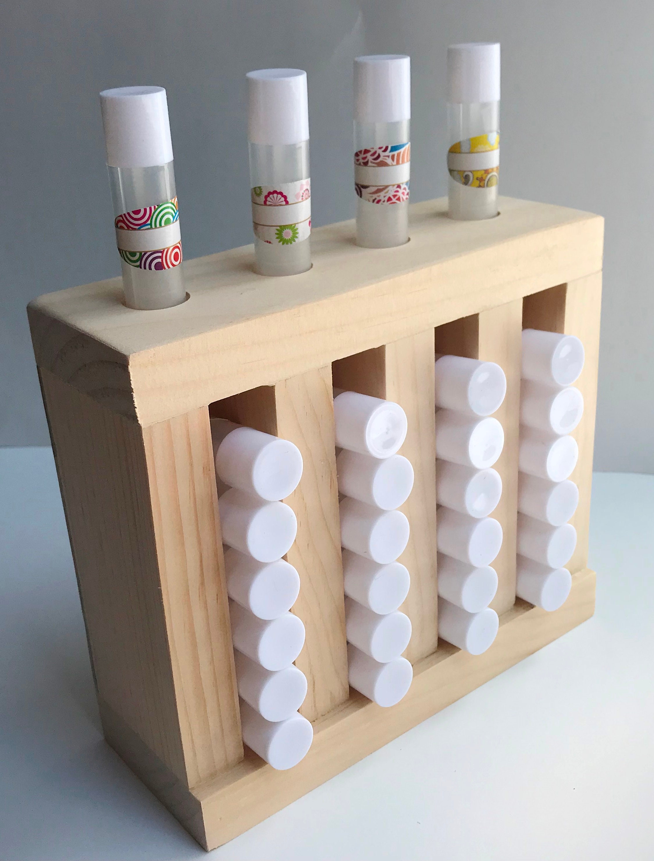Lip Balm Tube Display 4 Slots Wooden Lip Balm Tube Tower - Etsy