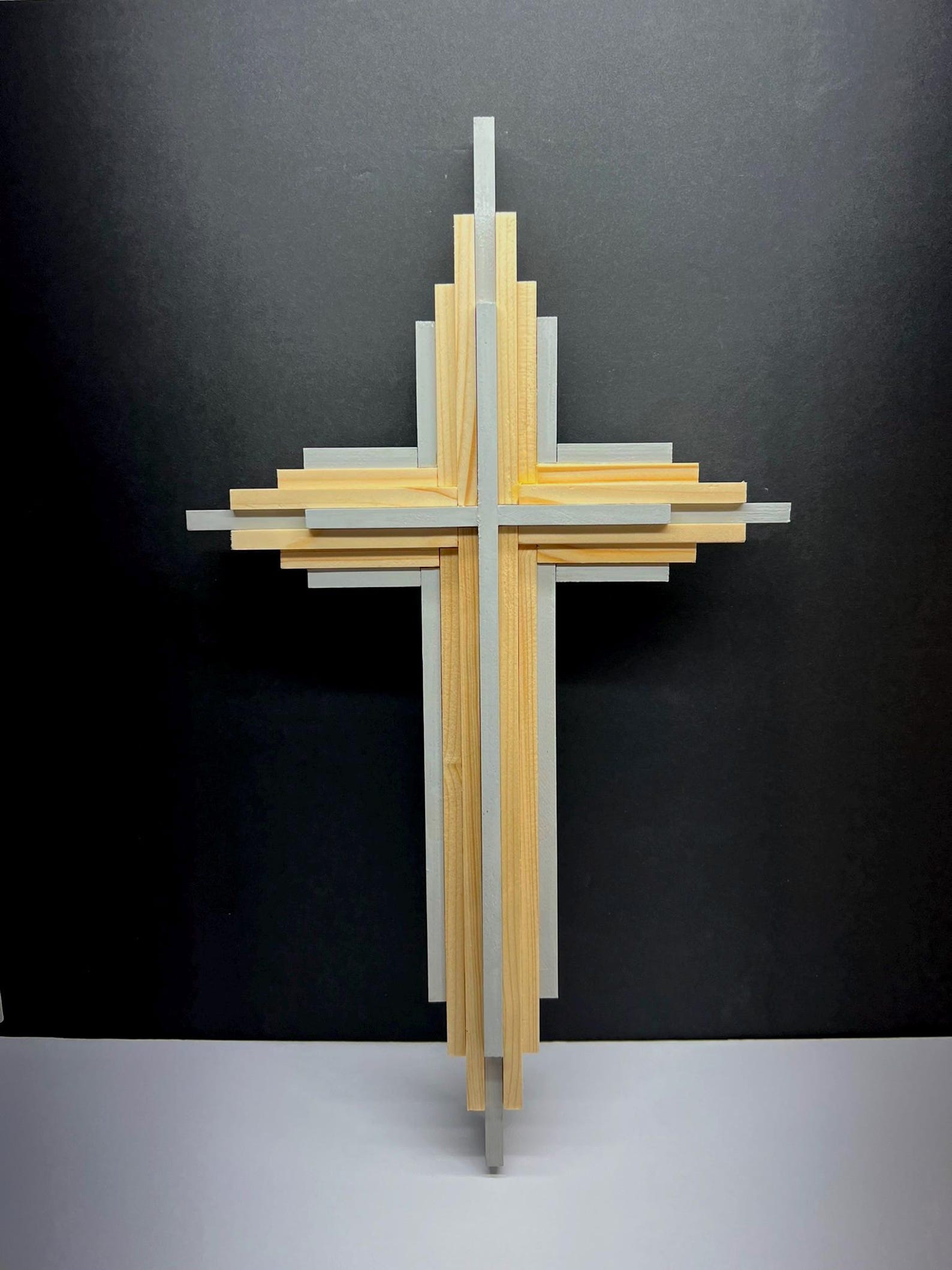 Cross Crucifix Handmade Wood Cross Wooden Crucifix Stained Layered ...