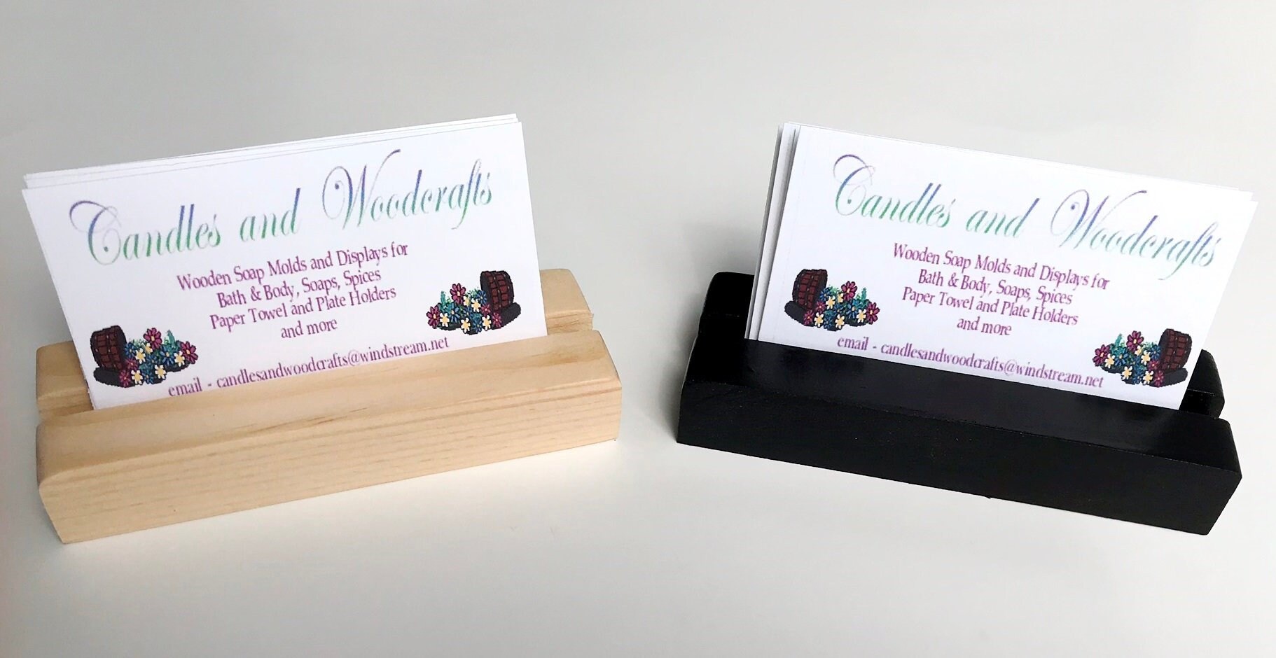 Business Card Holder Wood Business Card Holder Wooden Desktop | Etsy