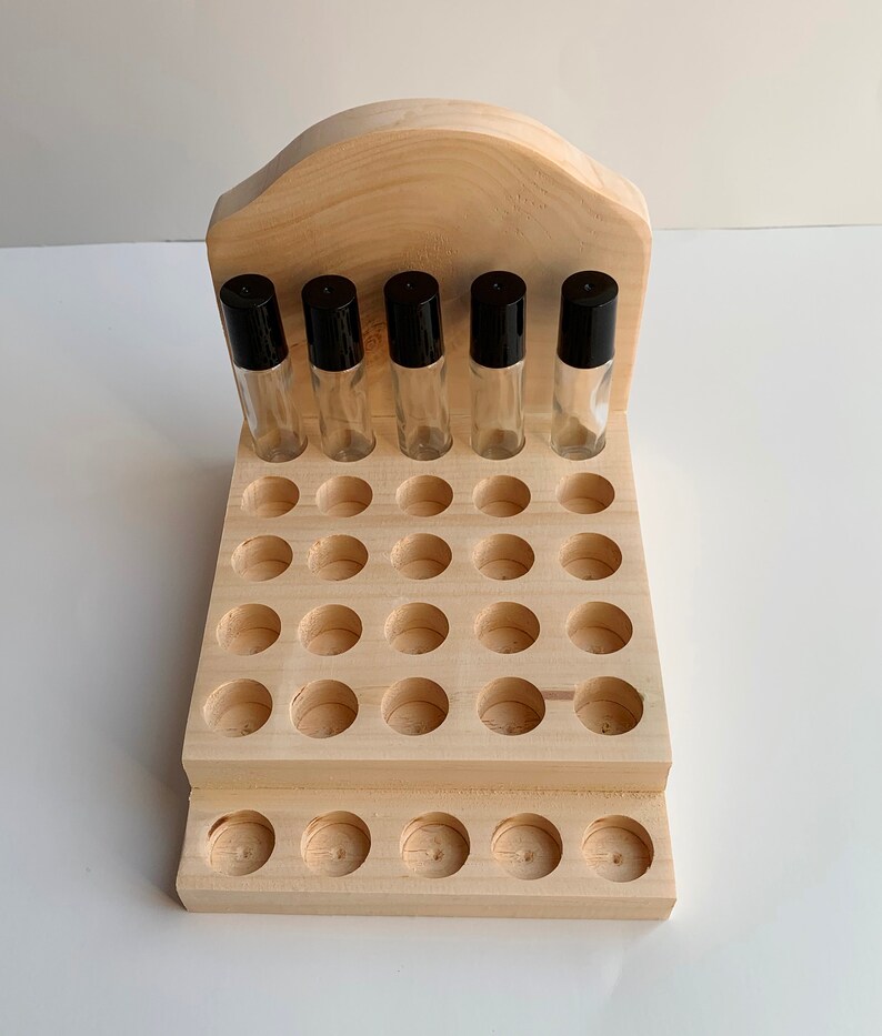 Rollerball Bottles Roll on Bottle Wood Display Wooden Essential Oil ...