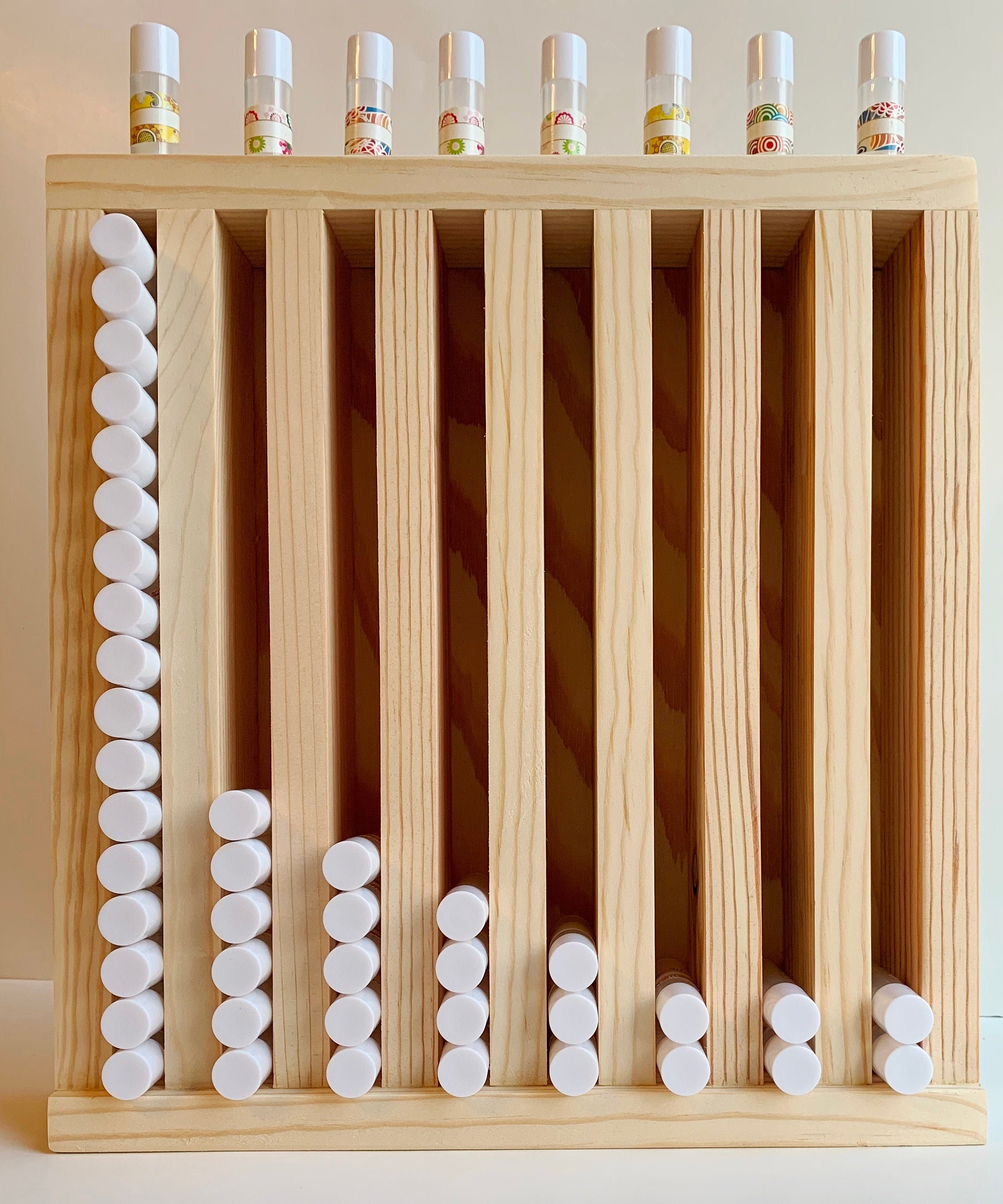 Lip Balm Tube Display Tower Wooden Lip Balm Tube Holder 8 Slot - Etsy