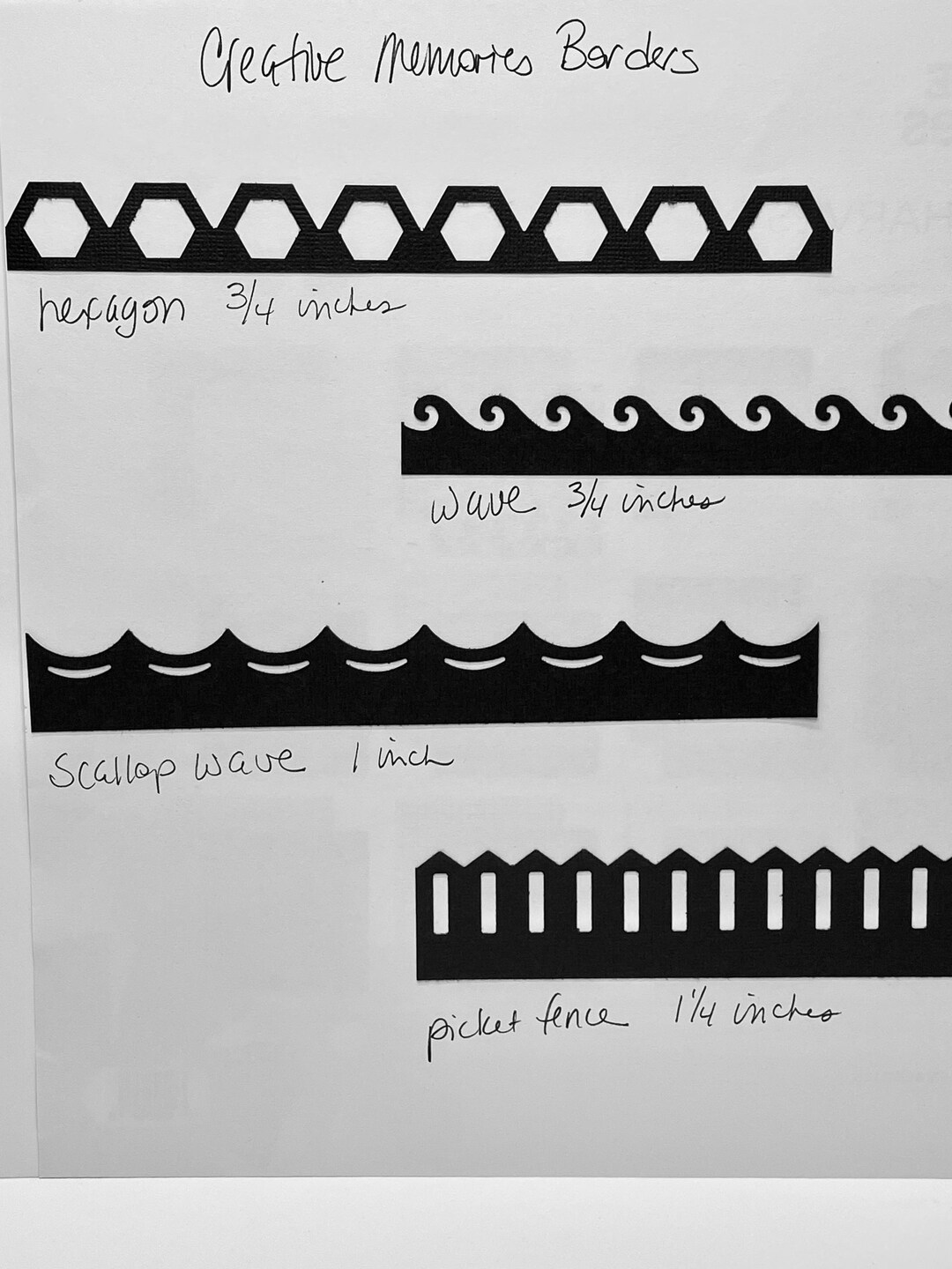 Creative Memories Hexagon, Wave, Scallop, Picket Fence Borders - Etsy