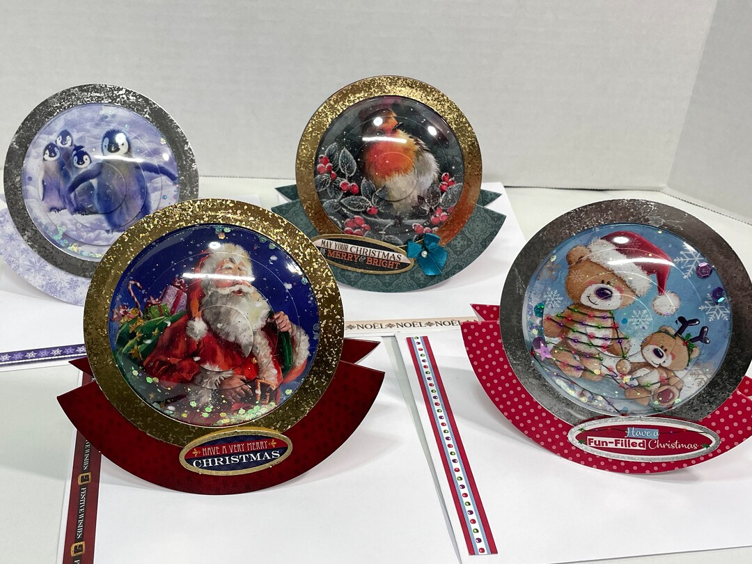 Christmas Snow Globe Rocker Cards - Etsy