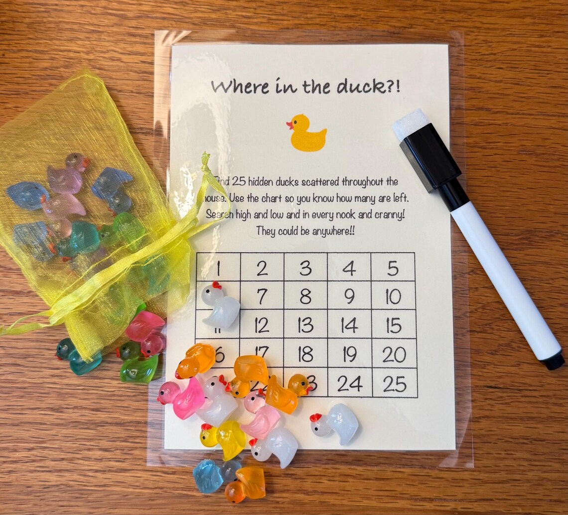 25/50/100 (GLOW in the Dark) Duck Hunt Challenge, Duck Hide-n-seek ...