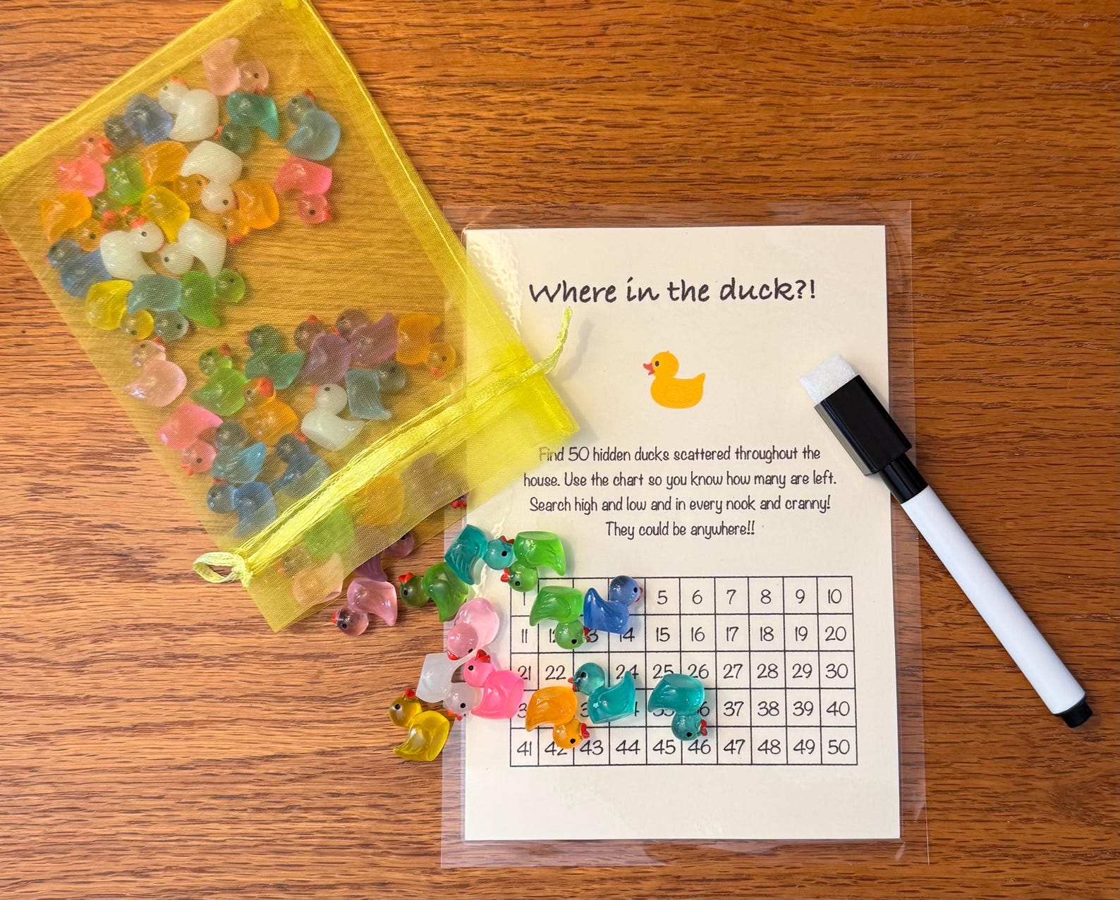 25/50/100 (GLOW in the Dark) Duck Hunt Challenge, Duck Hide-n-seek ...