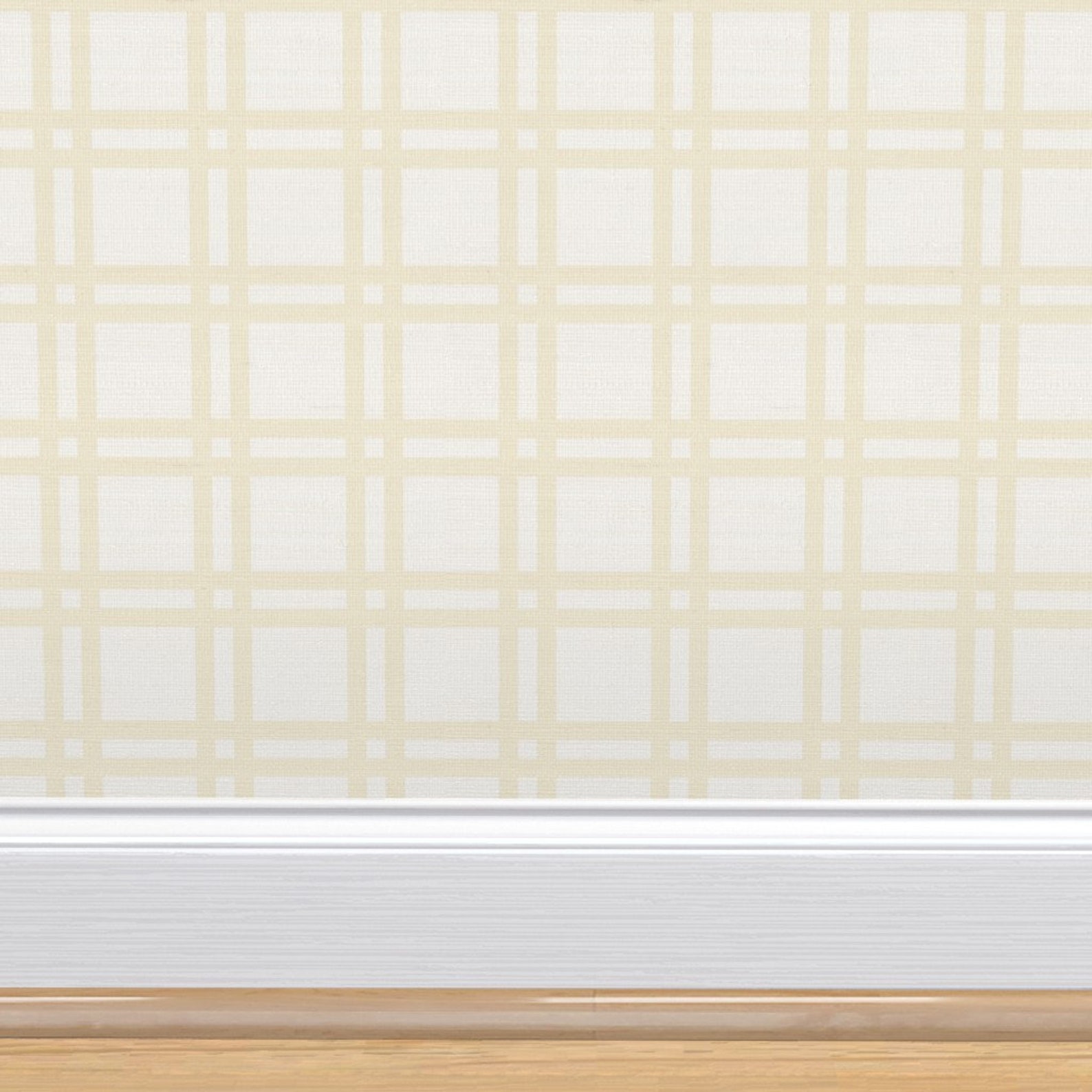 Wallpaper Neutral Beige Grid Wallpaper in Peel and Stick or Prepasted ...