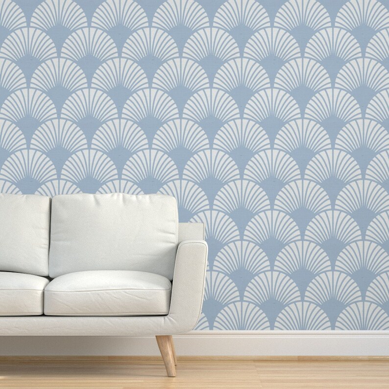 Coastal Seashell Wallpaper Art Deco Style Coastal Seashell Wallpaper ...