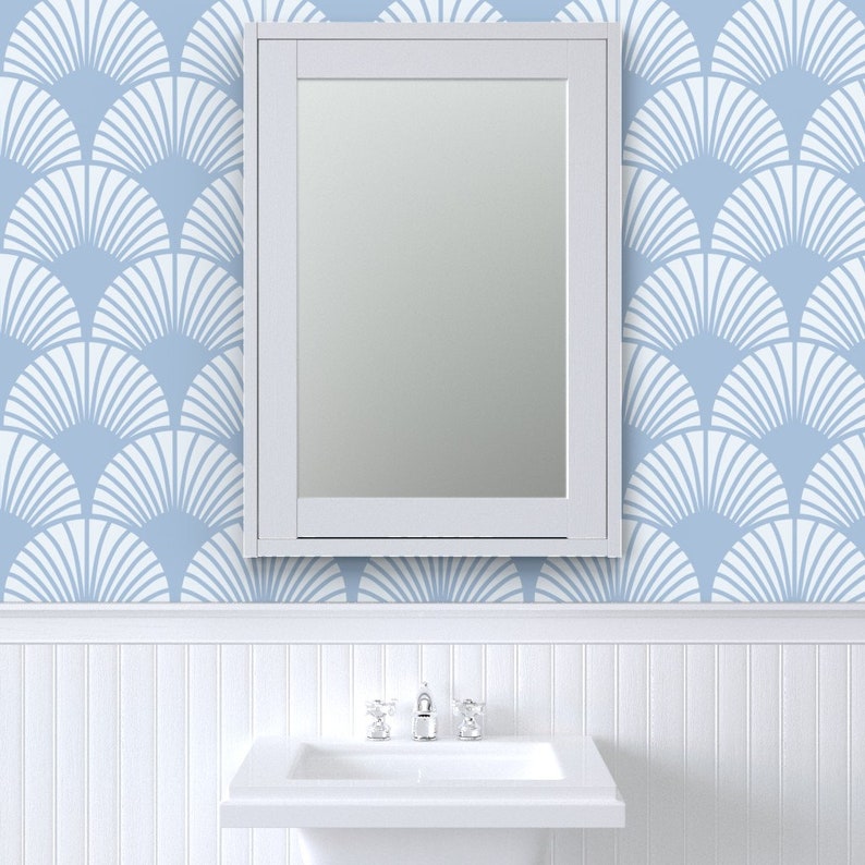 Coastal Seashell Wallpaper Art Deco Style Coastal Seashell Wallpaper ...