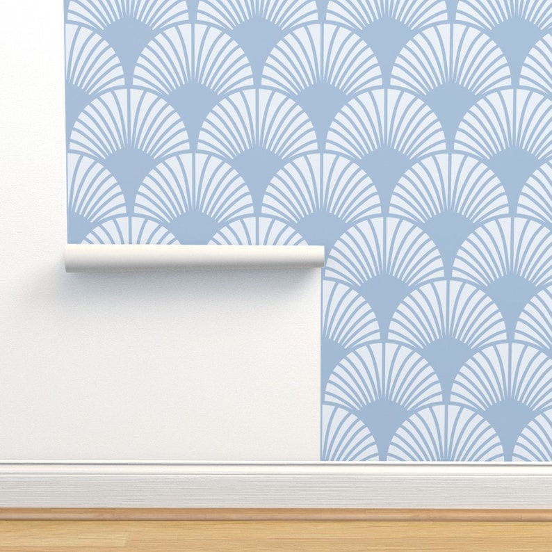 Coastal Seashell Wallpaper Art Deco Style Coastal Seashell Wallpaper ...