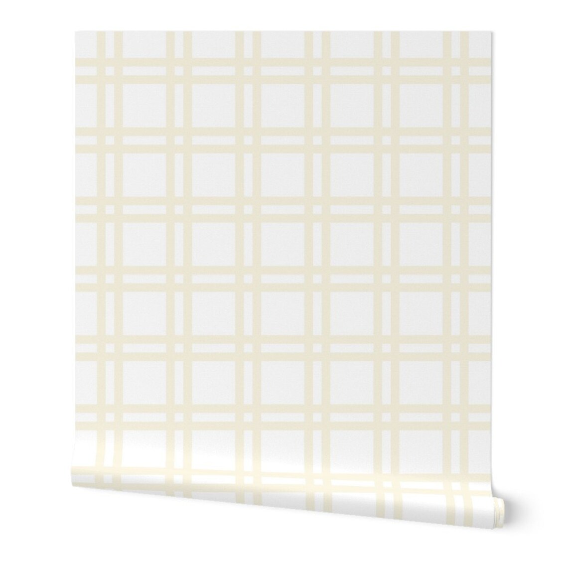 Wallpaper Neutral Beige Grid Wallpaper in Peel and Stick or Prepasted ...