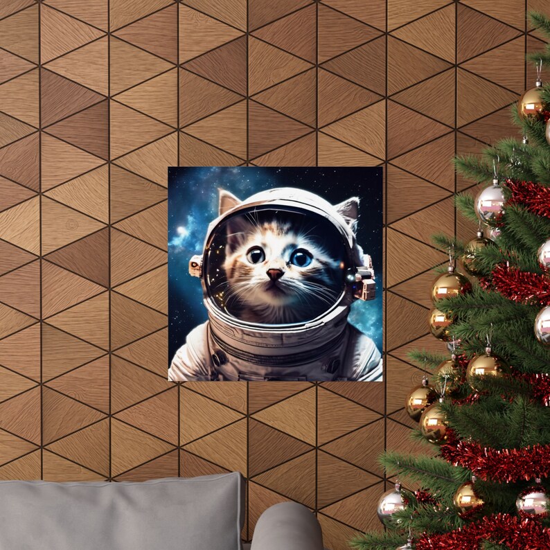 Space Kitty Vertical Posters - Etsy