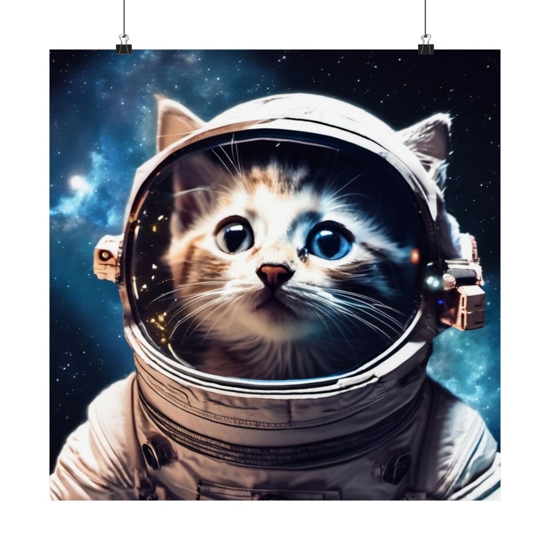 Space Kitty Vertical Posters - Etsy