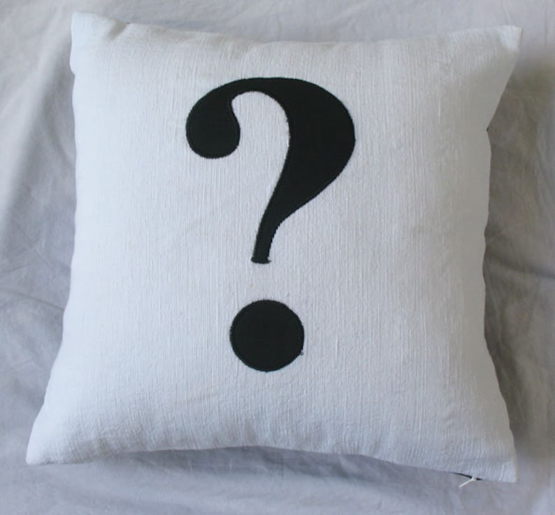 Question Mark Pillow Symbol Throw Pillow at Sign Pillow | Etsy