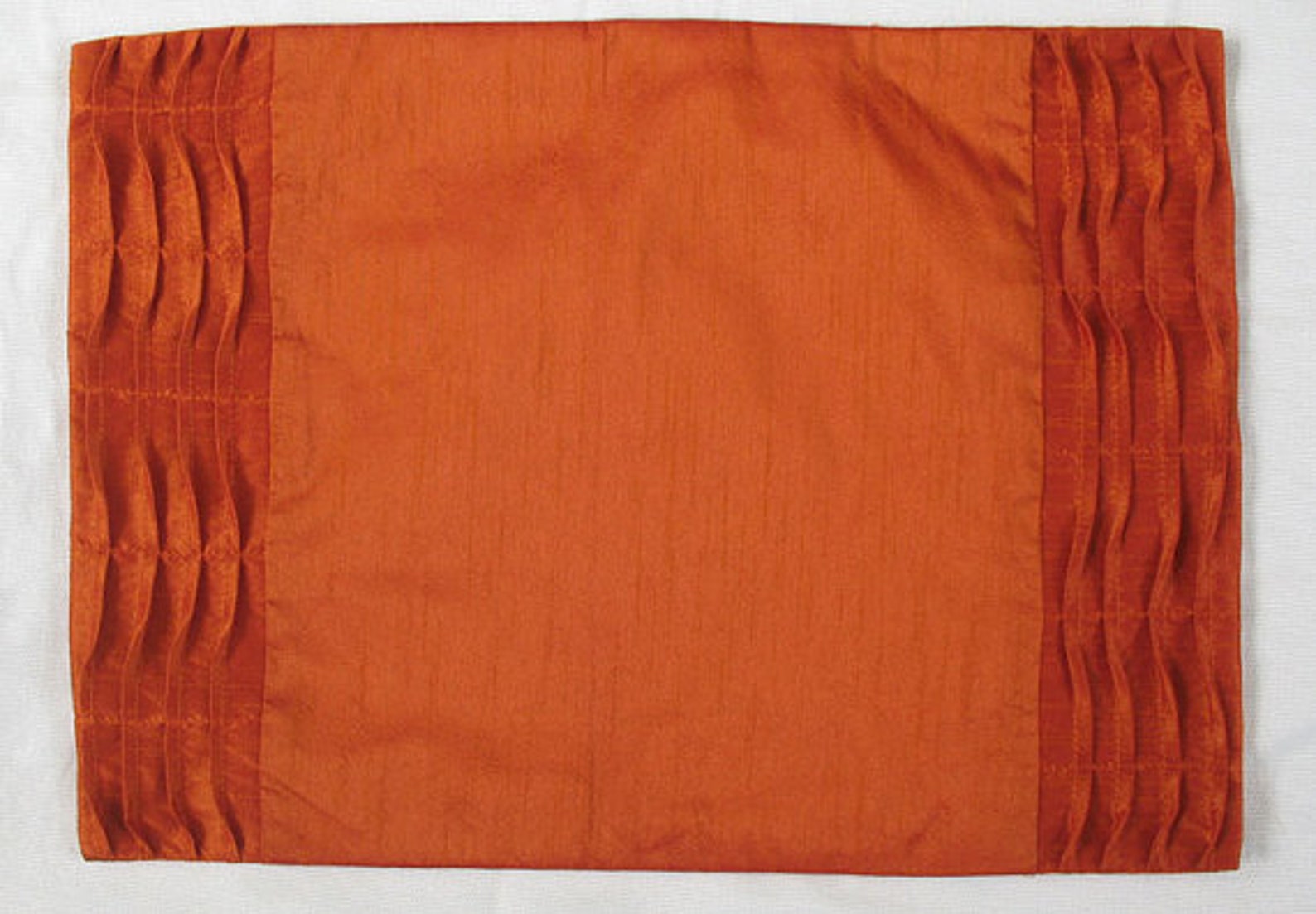 Orange table runner pleated table line. textured table | Etsy