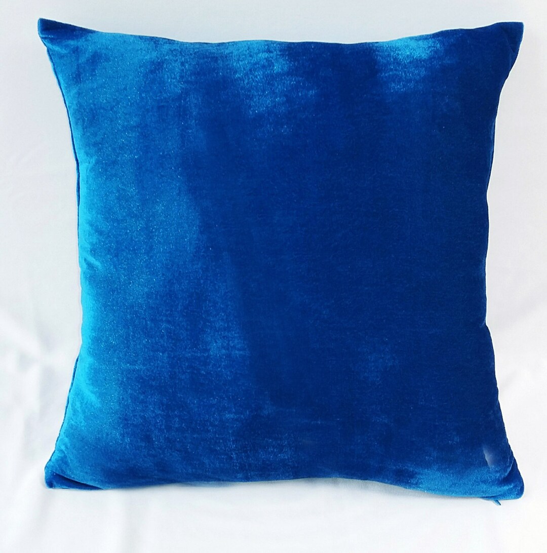 Turquoise Blue Velvet Pillow Cover, Turquoise Blue Velvet Euro Sham ...