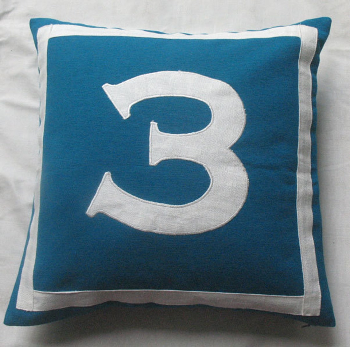 Blue Number Pillow Custom Made House Number Pillow - Etsy