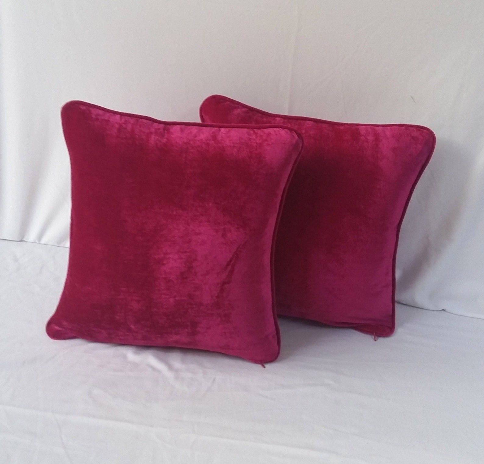 Magentha Velvet Cushion Cover. Velvet Pillow. Decorative | Etsy