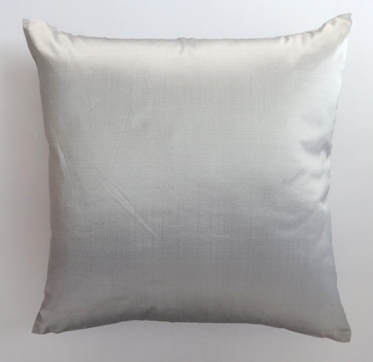 Silver Flox Silk Pillow Cover Decorative Silver Cushion - Etsy