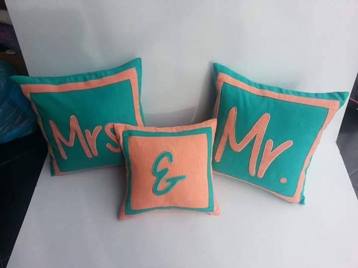 Multicolor-custom Made Monogram Pillows 18 Inches choose | Etsy