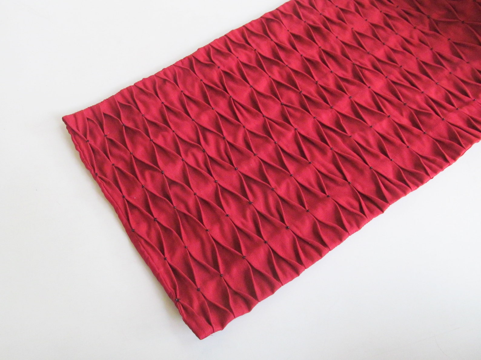 Off White Silk Table Runner With Bead Work. Luxury Festive - Etsy