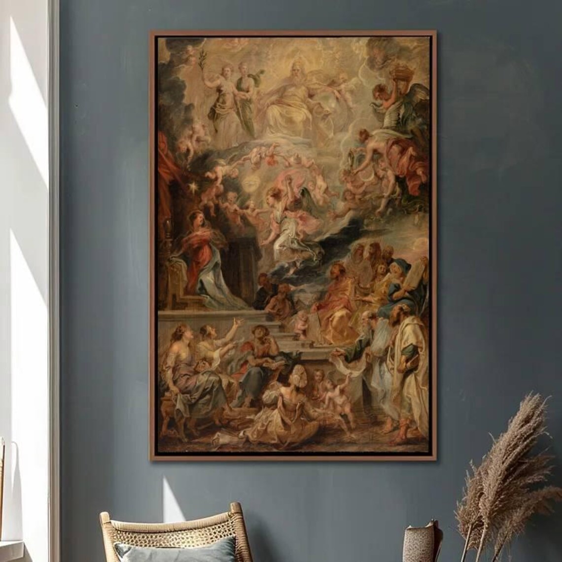 Baroque Religious Painting Print, Rubens Style Oil Painting, Large ...