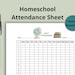 Printable Homeschool Attendance Tracker (digital Download) - Etsy