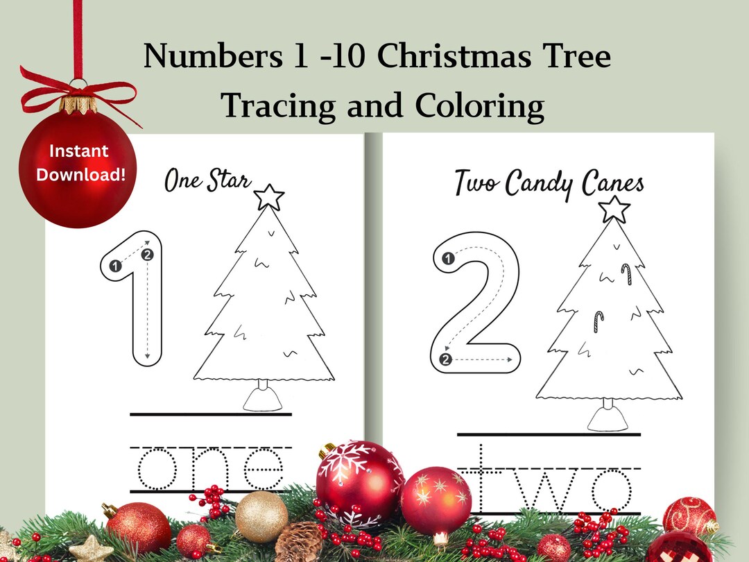 Christmas Activity Sheets Counting and Coloring Preschool Worksheets ...