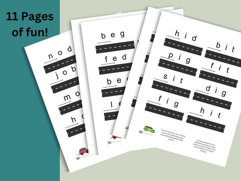 CVC Reading Game-printable - Learning to Read - Homeschool- Word ...