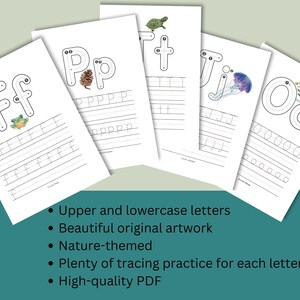 Printable Alphabet Tracing Worksheets Pre-k Kindergarten Toddler ...