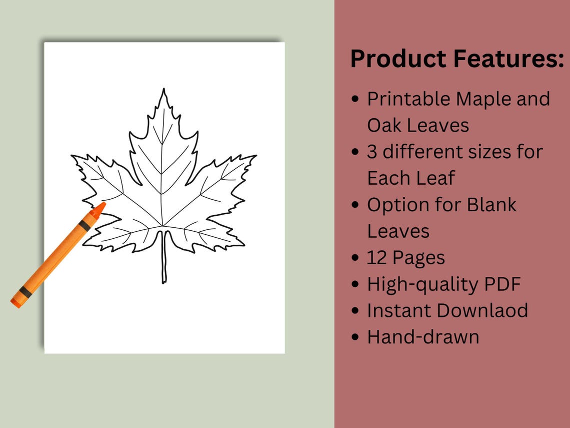 Printable Autumn Leaves PDF - Fall Leaves Outlines for Crafts ...