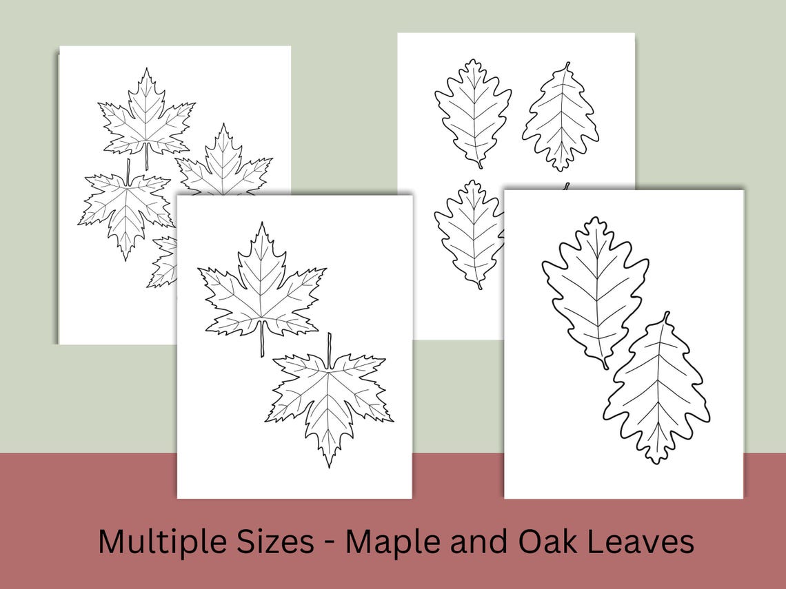 Printable Autumn Leaves PDF - Fall Leaves Outlines for Crafts ...