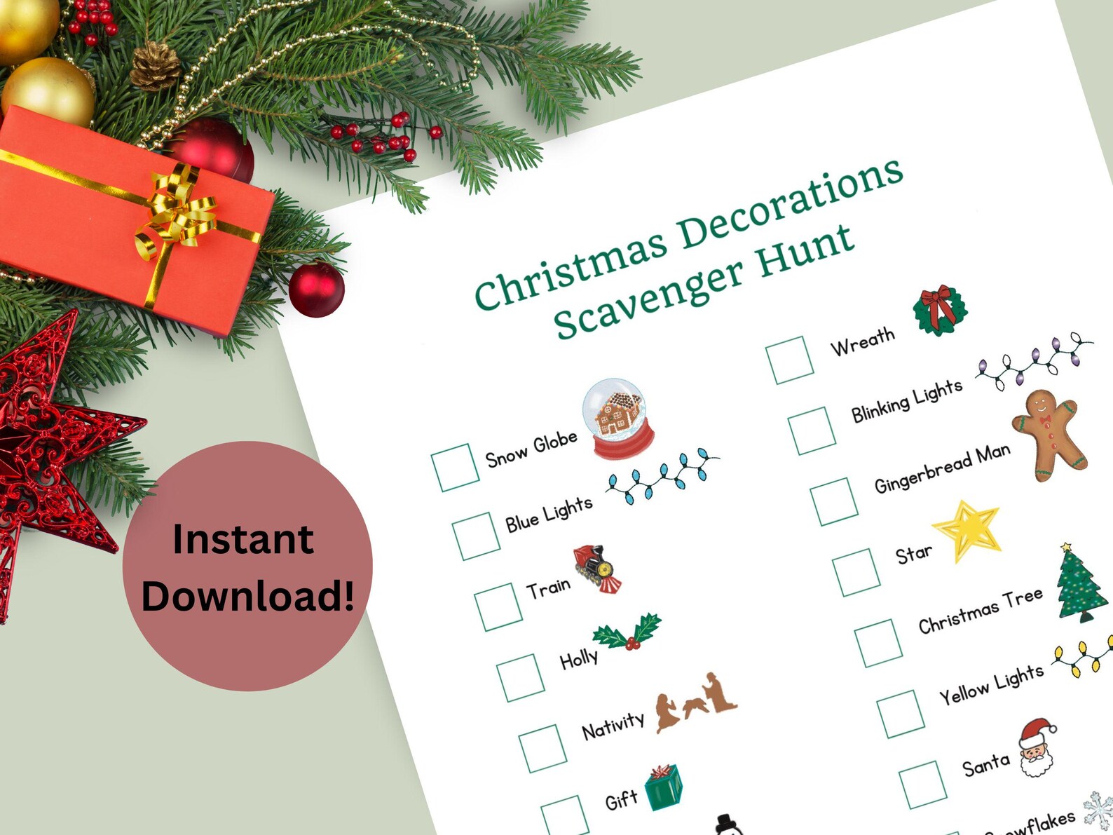 Neighborhood Lights Scavenger Hunt - Christmas Scavenger Hunt ...