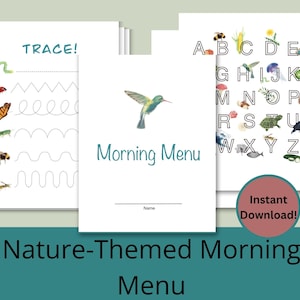 Morning Menu - Preschool - Kindergarten - Toddler - Printable ...