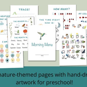Morning Menu - Preschool - Kindergarten - Toddler - Printable ...