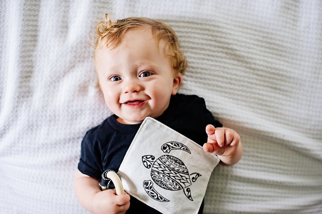 Sea Turtle Baby Gift, Baby Crinkle Toy, Organic Toys, Sensory Toy, Baby ...