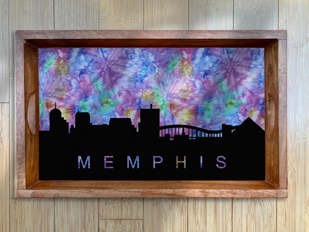 Memphis Silhouette Skyline Tray - Etsy