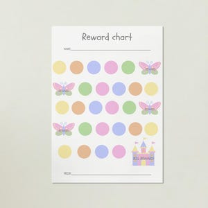Butterfly Reward Chart Kids Behavior Chart Chore Tracker Educational ...