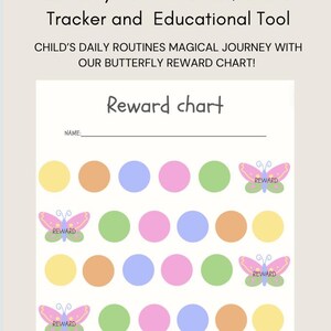 Butterfly Reward Chart Kids Behavior Chart Chore Tracker Educational ...
