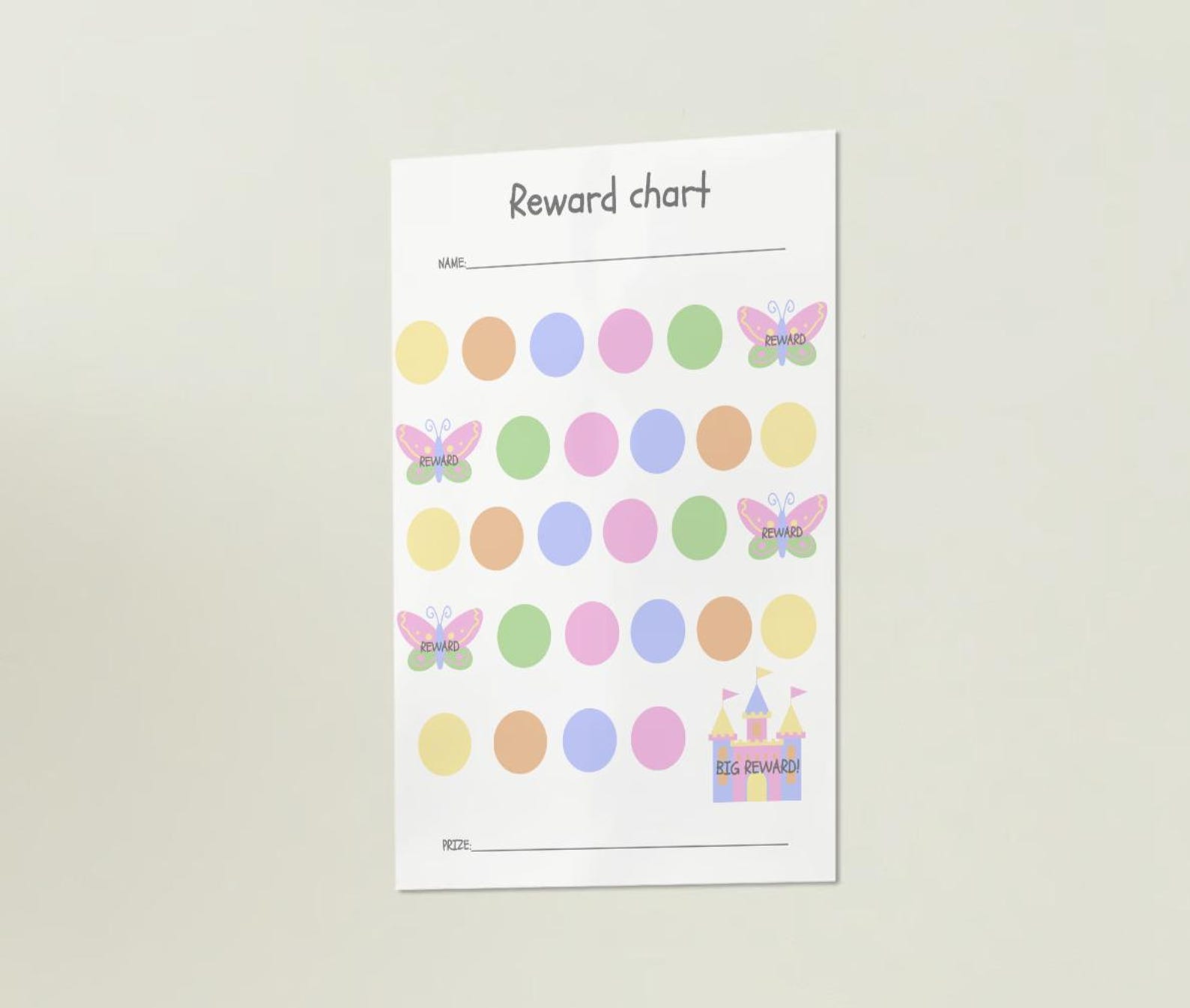 Butterfly Reward Chart Kids Behavior Chart Chore Tracker Educational ...