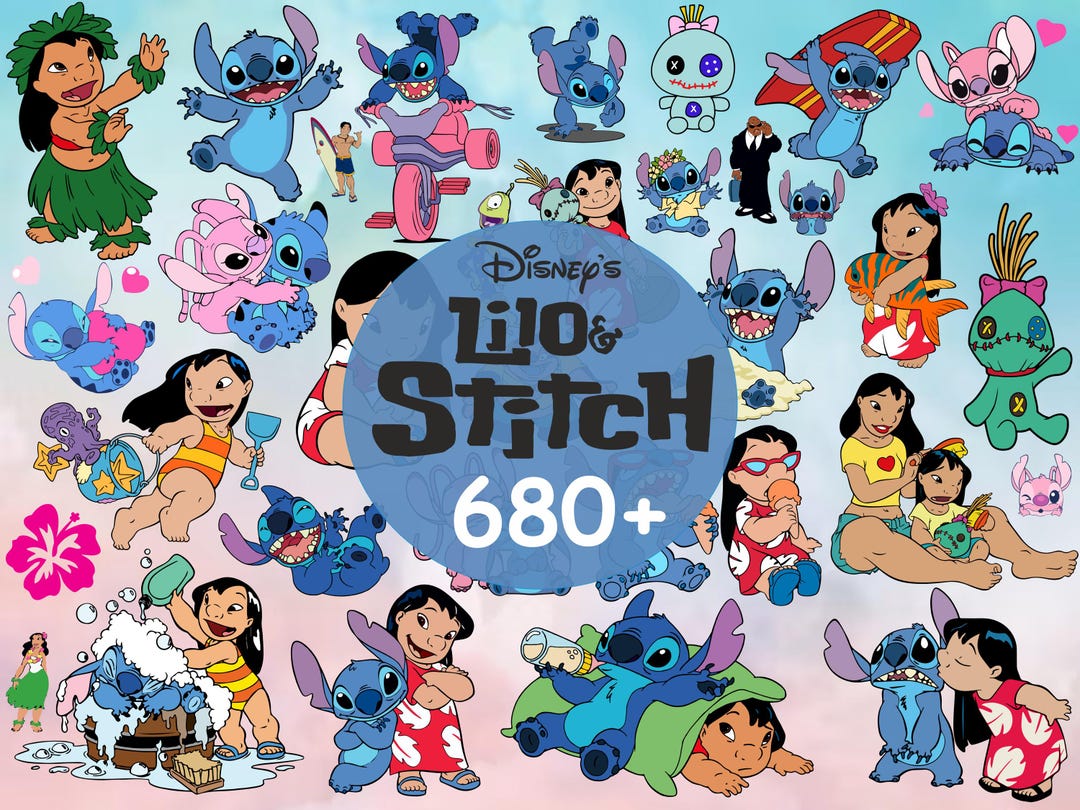 Stitch Bundle SVG, PNG, Lilo and Stitch Svg, Lilo SVG, Cartoon Svg ...